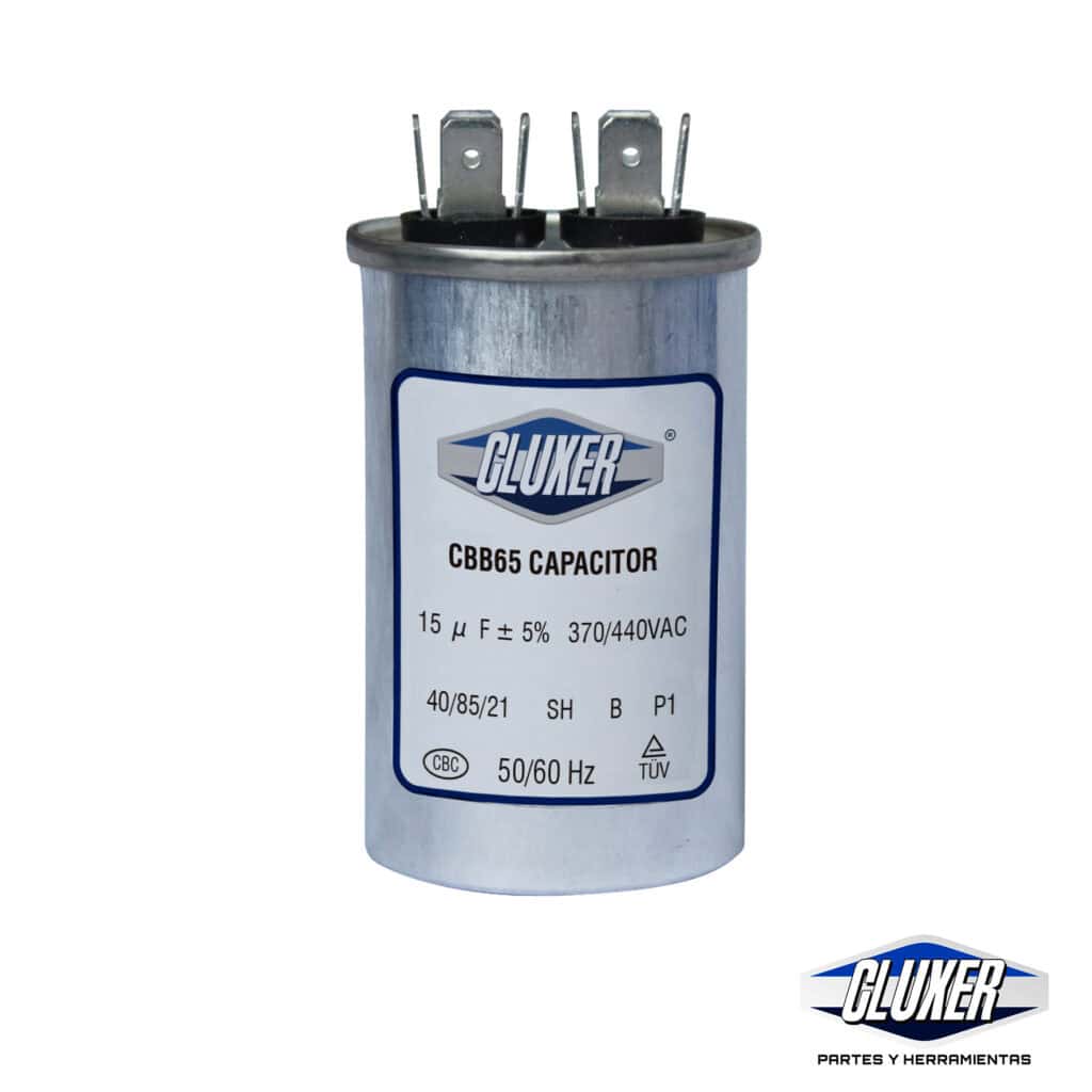 Capacitor de Trabajo 15Mf, Dual 440-370vac, Mod: CXC44015