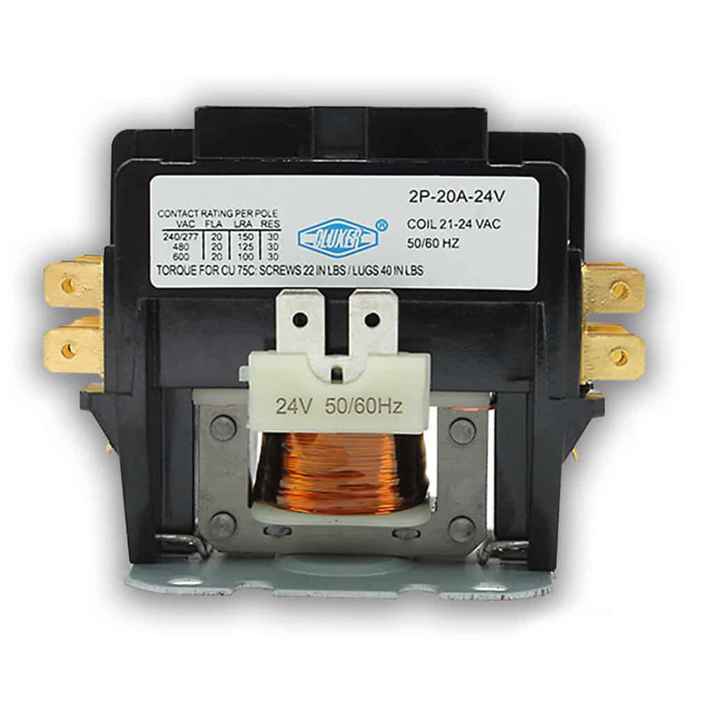 Contactor 2 Polos 20Amps, Bobina 21-24 Mod: CXC2P20A24